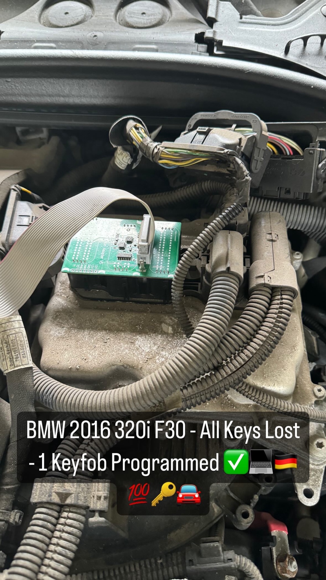 BMW 2016 320i F30 – All Keys Lost – 1 Keyfob Programmed 💻🇩🇪💯🔑🚘 – Bimmer ...