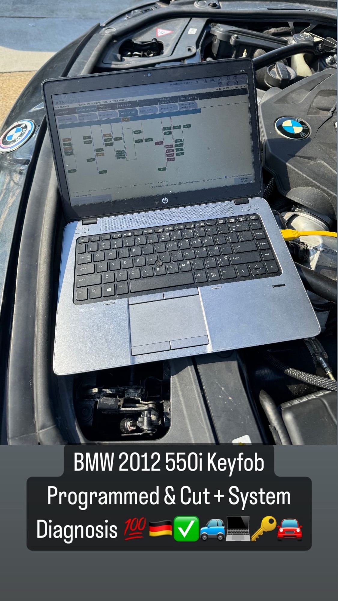 BMW 2012 550i Keyfob Programmed & Cut + System Diagnosis 💯🇩🇪 🚙💻🔑🚘 – Bimmer Programming, Coding ...