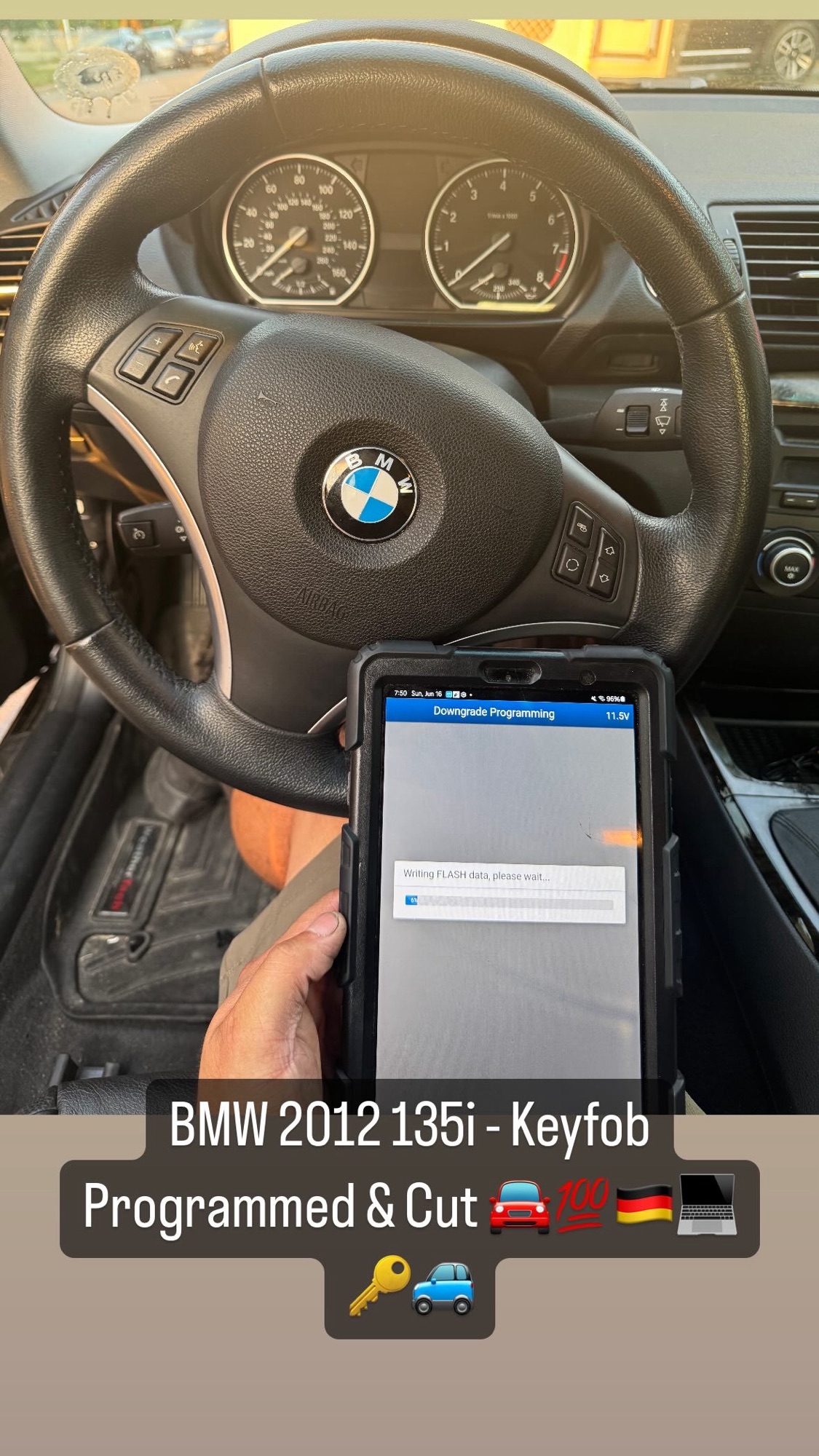BMW 2012 135i – Keyfob Programmed & Cut 🚘💯🇩🇪💻🔑🚙 – Bimmer Programming, Coding, Keyfobs, Carplay