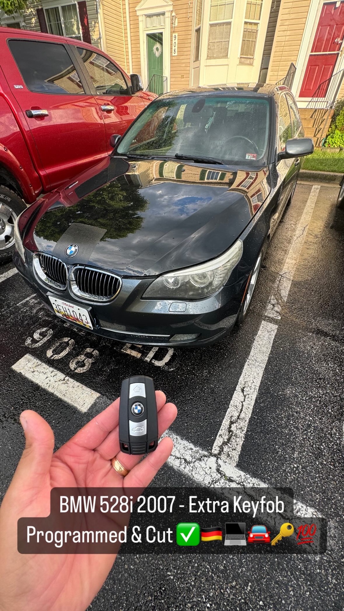 BMW 528i 2007 – Extra Keyfob Programmed & Cut 🇩🇪💻🚘🔑💯 – Bimmer Programming, Coding, Keyfobs, Carplay
