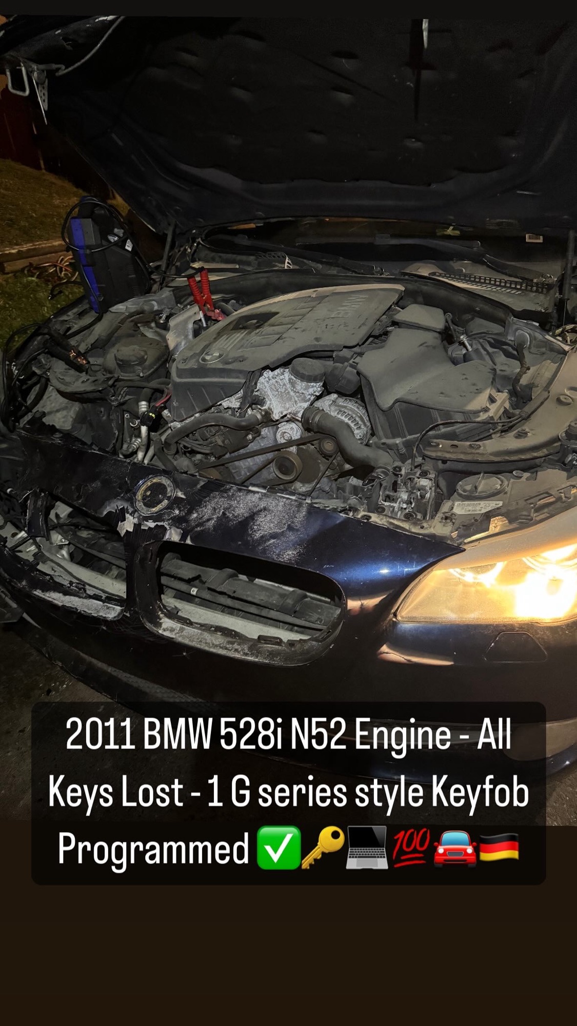 2011 BMW 528i N52 Engine – All Keys Lost – 1 G series style Keyfob ...