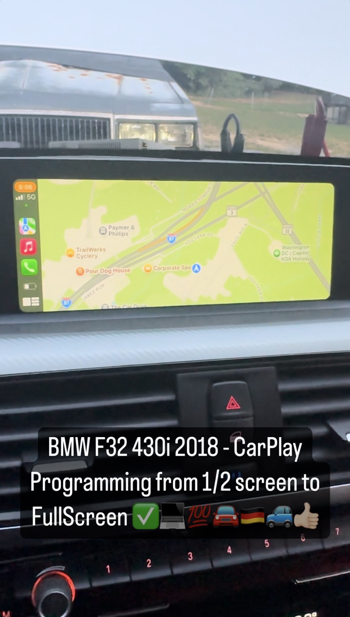 BMW F32 430i 2018 – CarPlay Programming from 1/2 screen to FullScreen 💻 ...