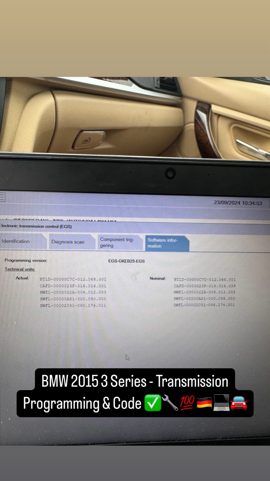 BMW 2015 3 Series – Transmission Programming & Code 🔧💯🇩🇪💻🚘 – Bimmer Programming, Coding, Keyfobs ...