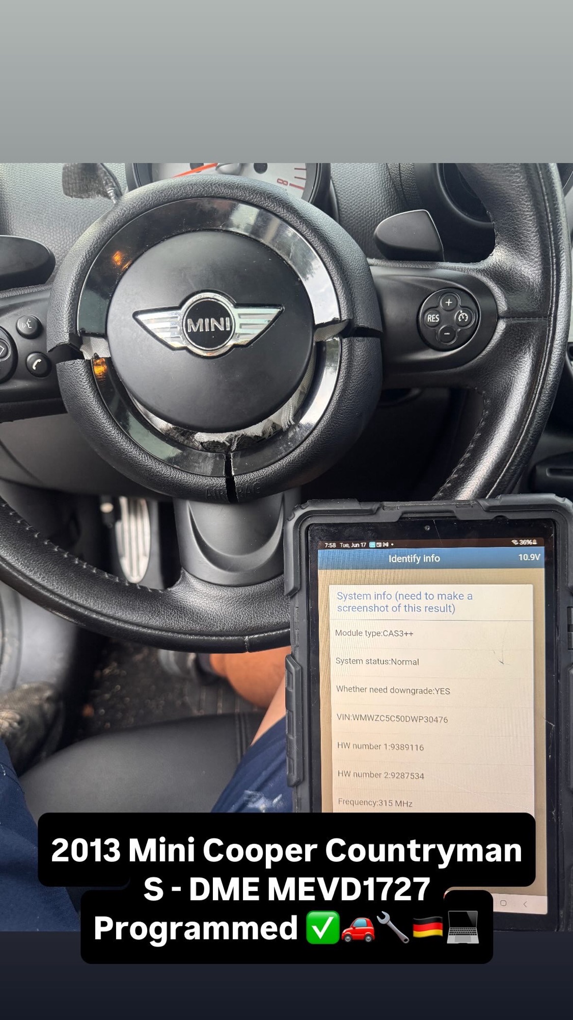 2013 Mini Cooper Countryman S – DME MEVD1727 Programmed 🚗🔧🇩🇪💻 – Bimmer ...