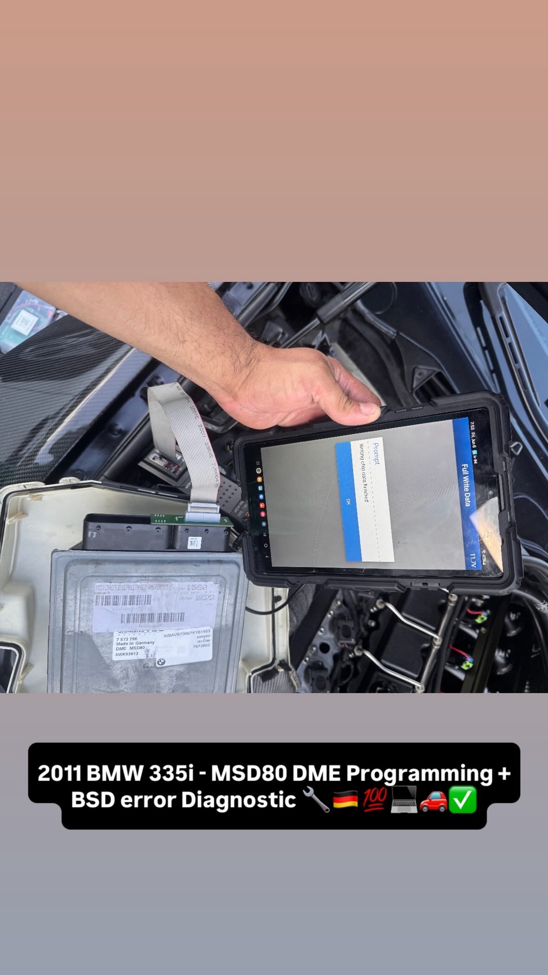 2011 BMW 335i – MSD80 DME Programming + BSD error Diagnostic 🔧🇩🇪💯💻🚗 ...