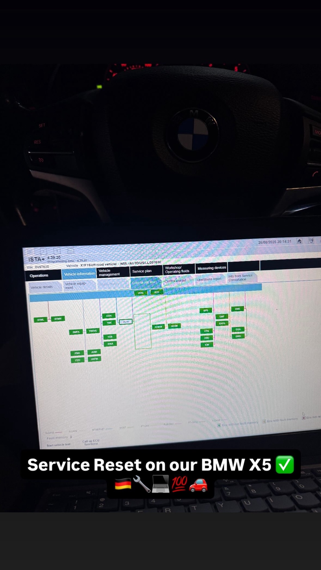 Service Reset on our BMW X5 🇩🇪🔧💻💯🚗 – Bimmer Programming, Coding ...